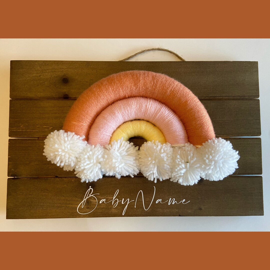 Boho Rainbow Nursery Wall Décor, Baby Boho Rainbow Decoration ...