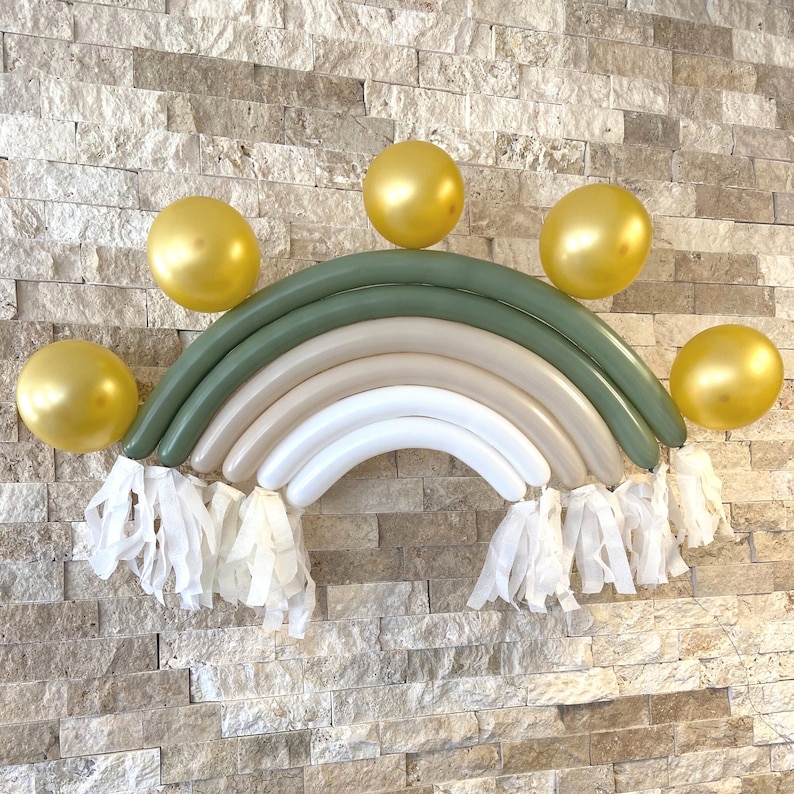 Boho Rainbow Balloon Kit | Boho Birthday Balloons | Muted Colours ...
