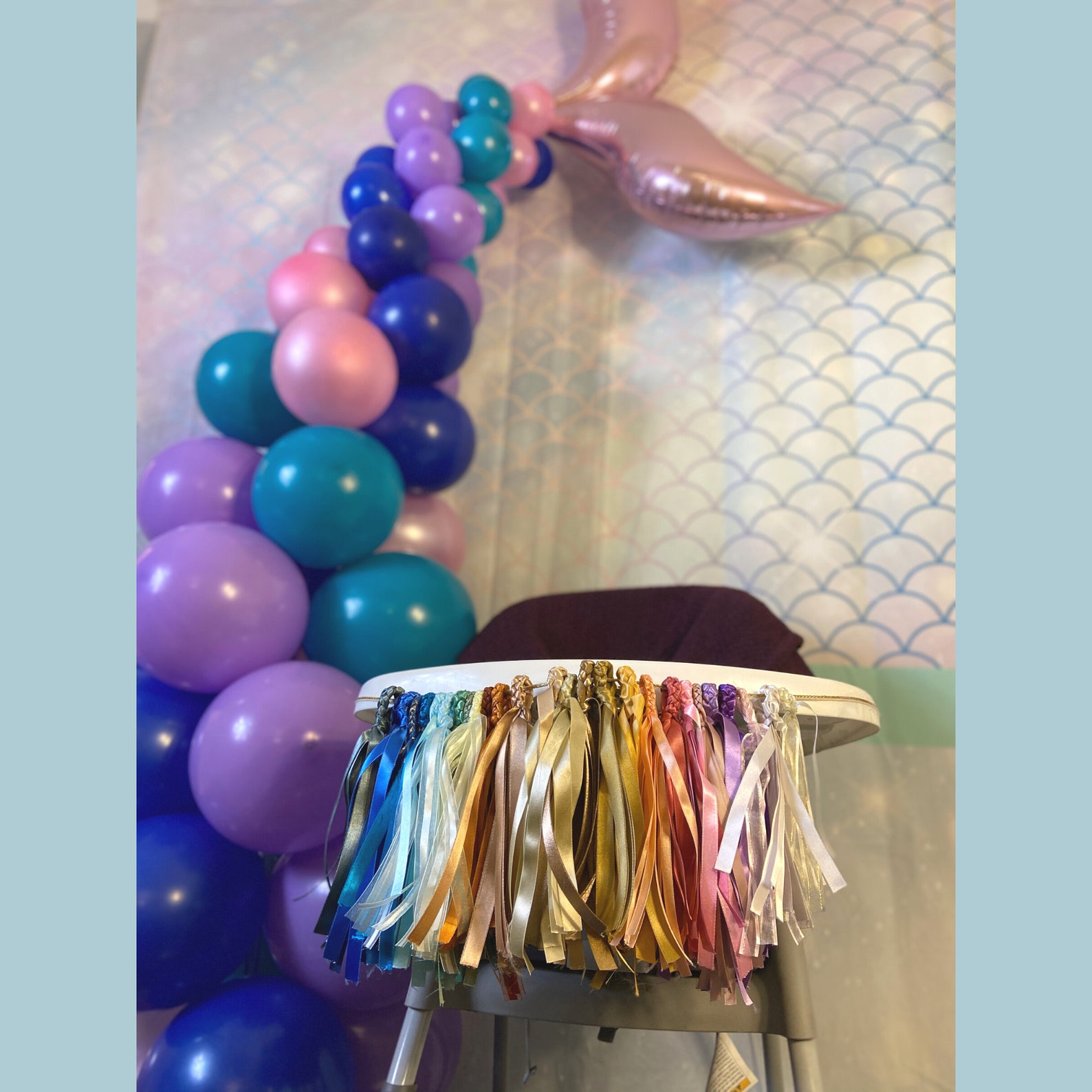 Mermaid Tail Fin Balloon Garland Arch Under the Sea Birthday | Etsy