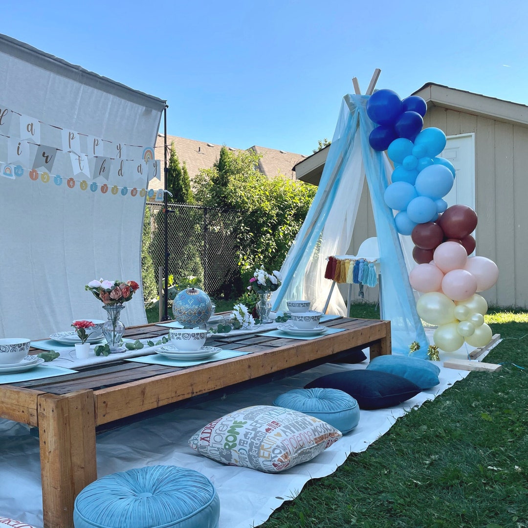 Blue Balloon Garland DIY Kit | Terra Cotta, Peach, Yellow Balloon ...