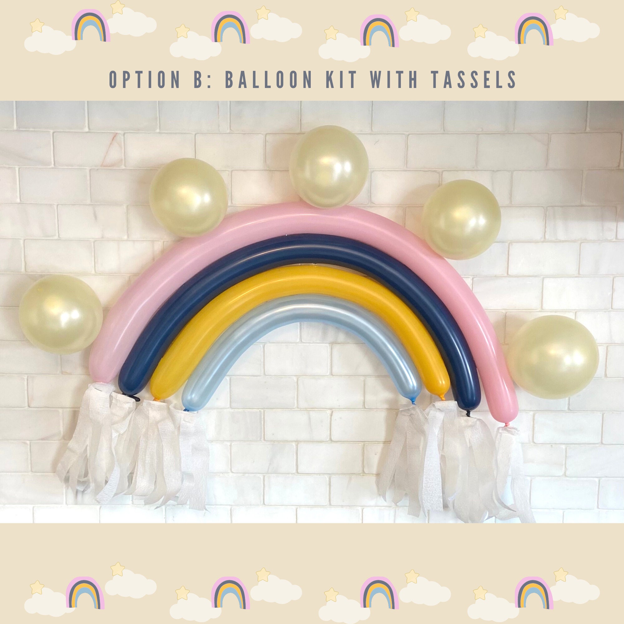 Boho Rainbow Balloon Kit | Boho Birthday Balloons | Muted Colours ...