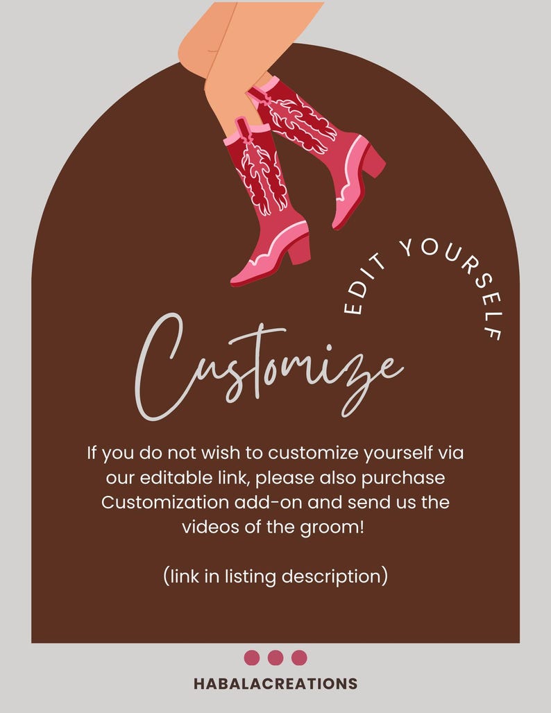 Last Rodeo Bachelorette Party Personalized Game With Videos of Groom ...