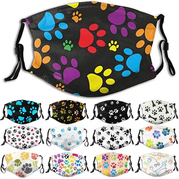 Dog Print Face Mask - Etsy