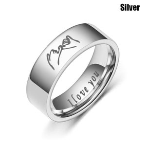 1pc Romantic Promise I Love You Print Stainless Steel Couple - Etsy