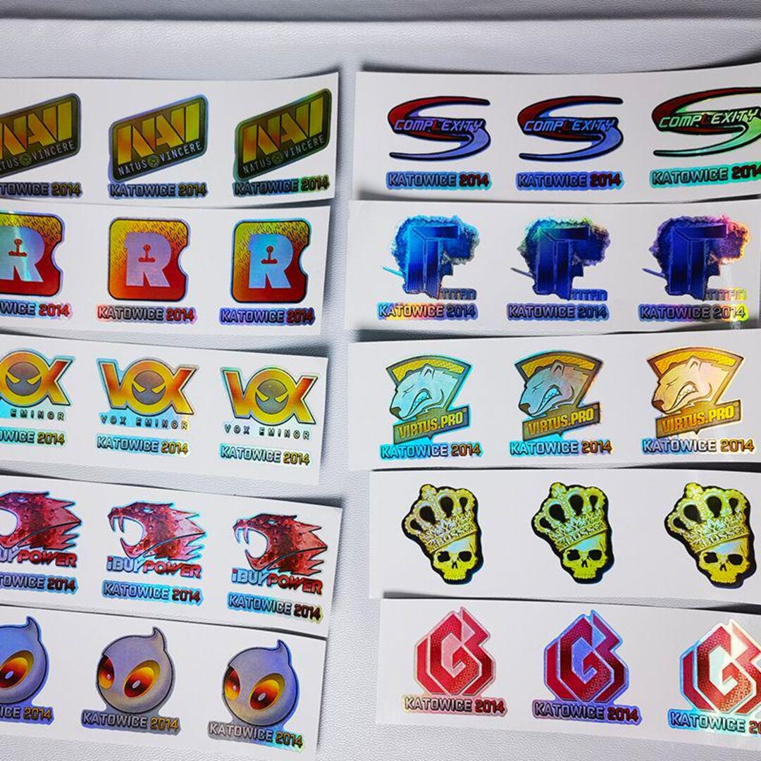 CSGO Holographic Sticker Katowice 2014 Titan IBP Crown Gaming CS2 ...