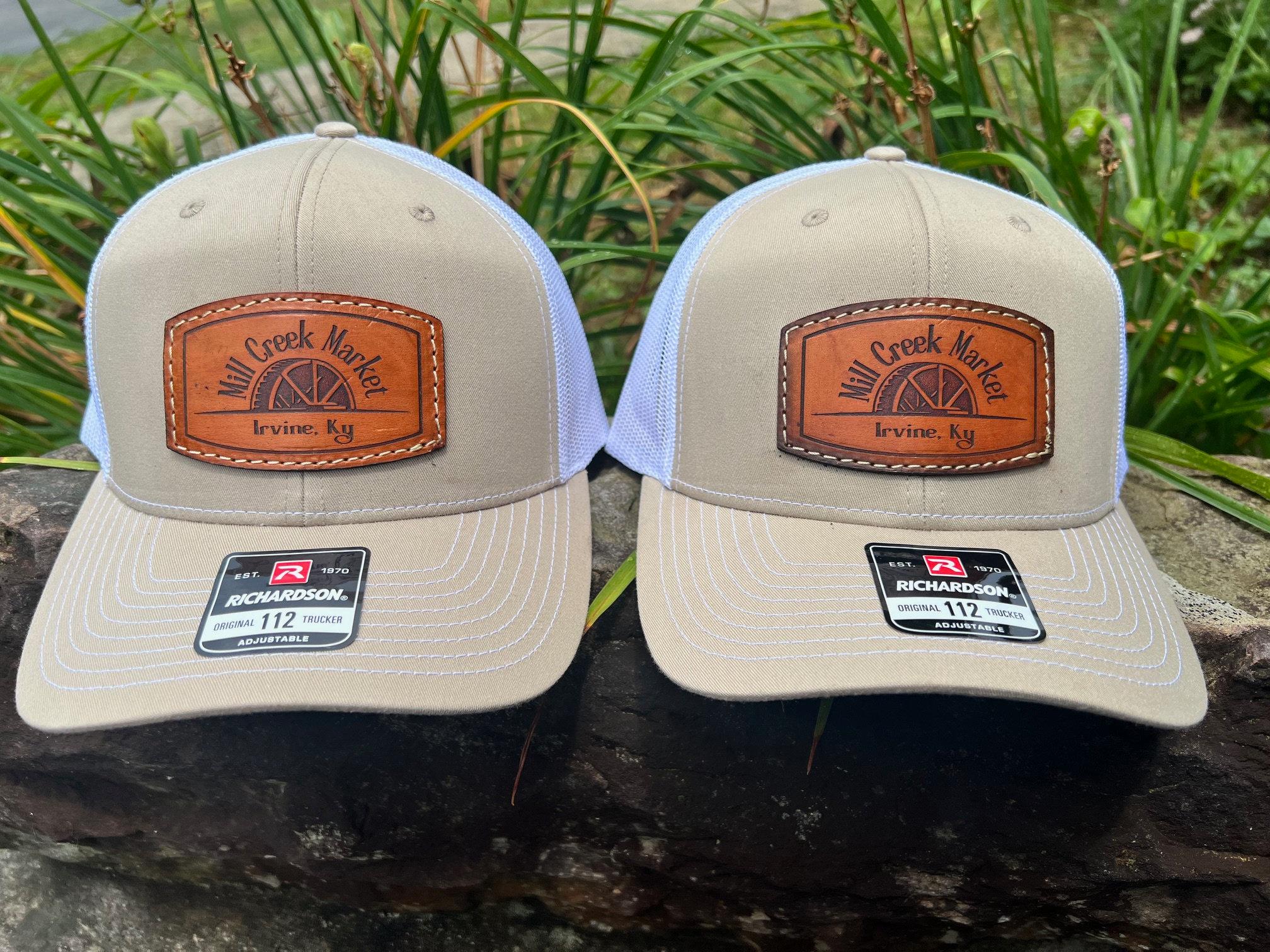 Custom Leather Hat Patch Personalized Logo Business Branding Company ...
