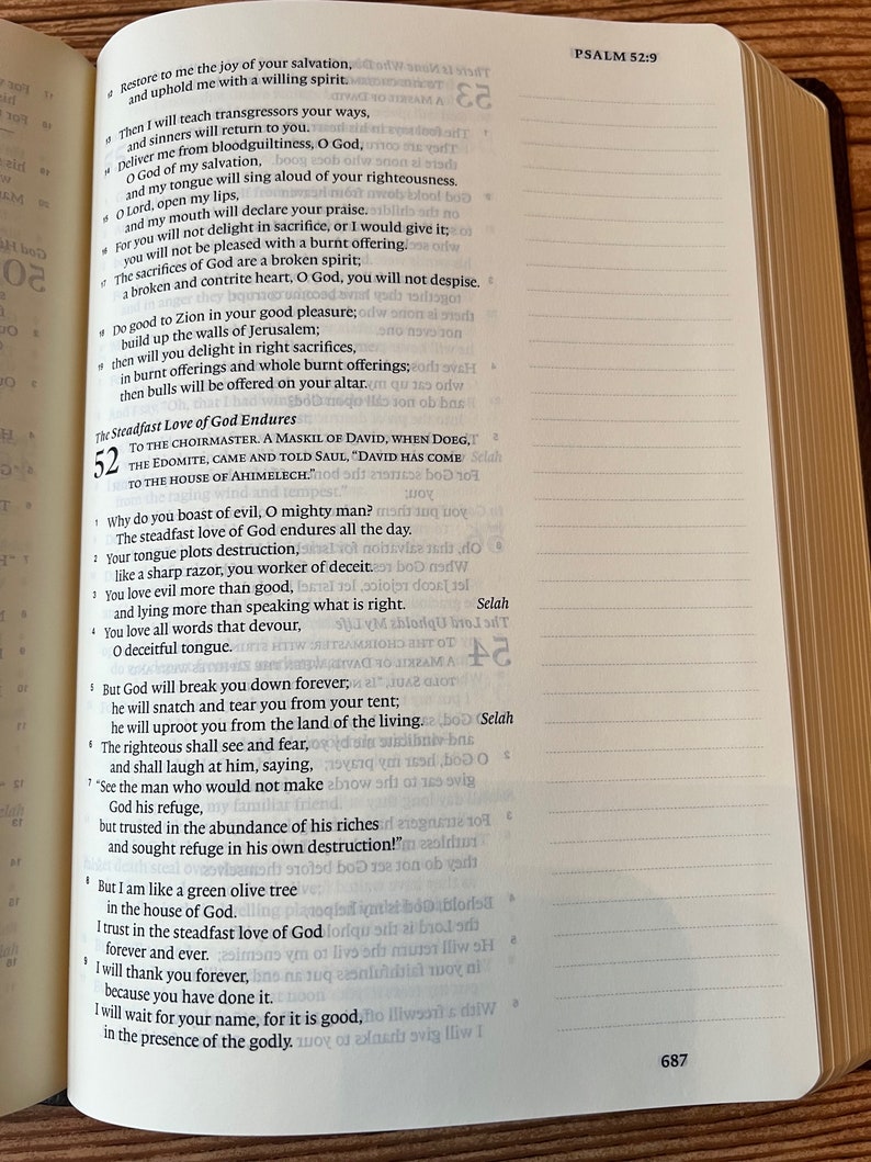 ESV Single Column Journaling Bible Large Print Mocha Bonded - Etsy