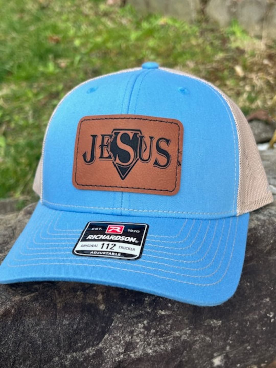 Custom Leather Patch Christian Hat Christian Gift Dad Hat Leather Patch ...