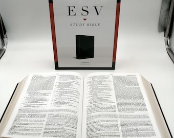 Leather Esv Study Bible - Etsy