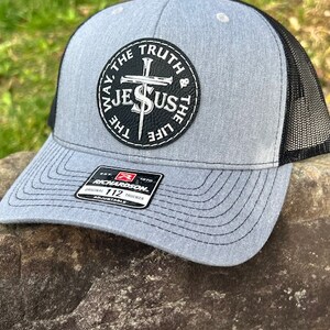 Custom Leather Patch Christian Hat Christian Gift Dad Hat Leather Patch ...