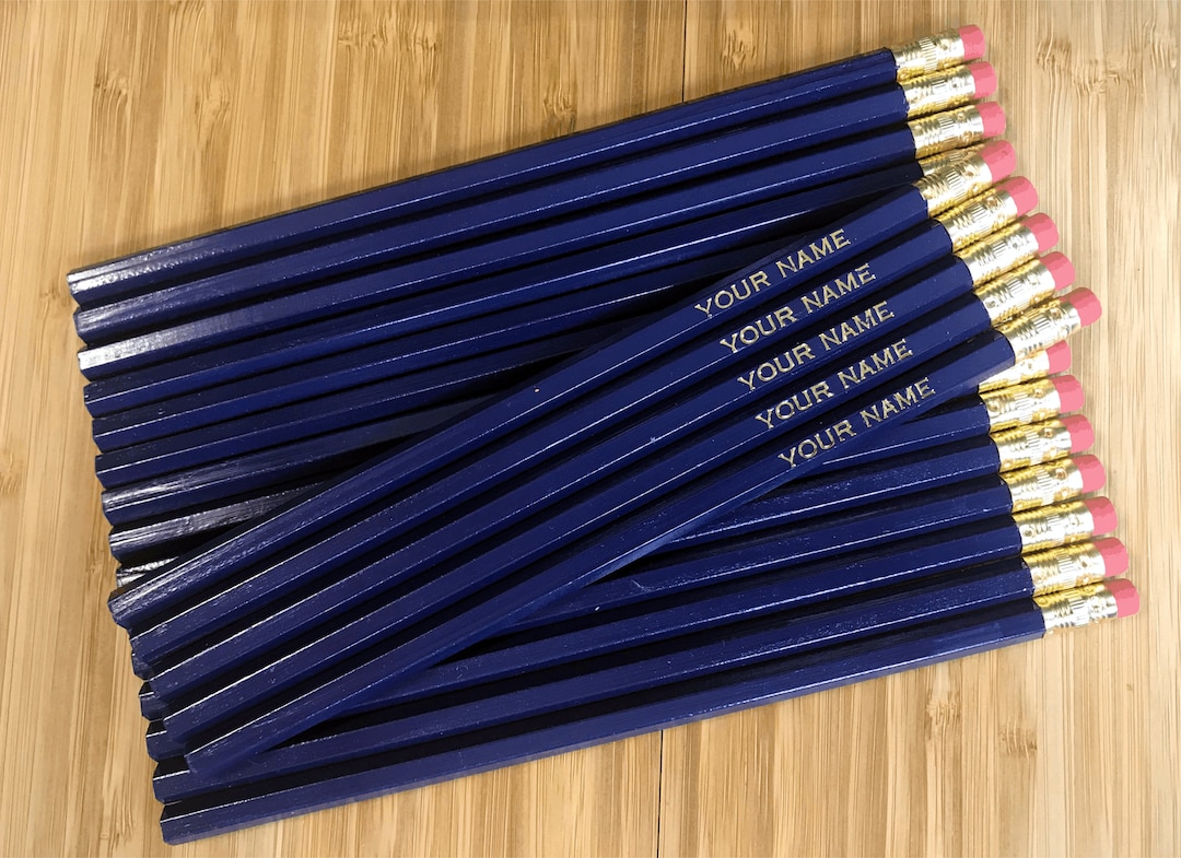 Personalized Pencil Set - Custom Pencils Engraved Pencil Foil Stamped ...