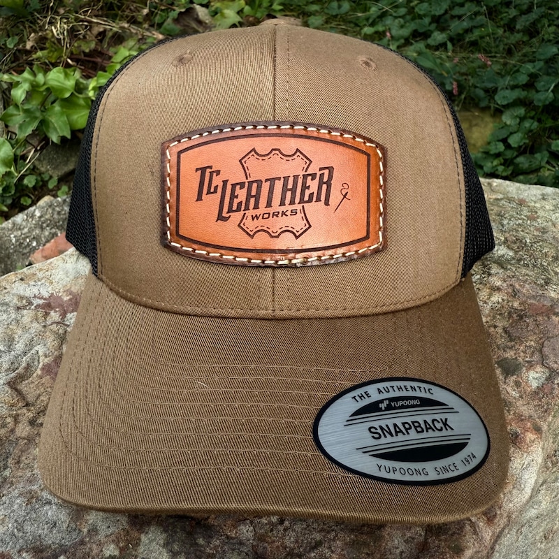 Leather Patch Hat - Etsy