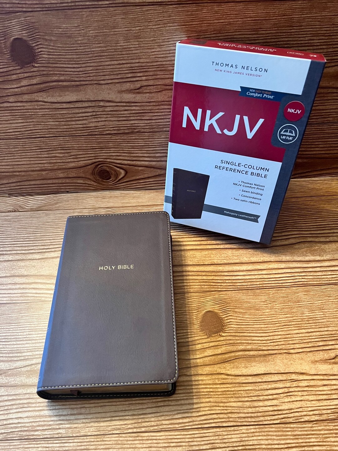 Personalized NKJV Comfort Print Single Column Reference Bible Imitation ...