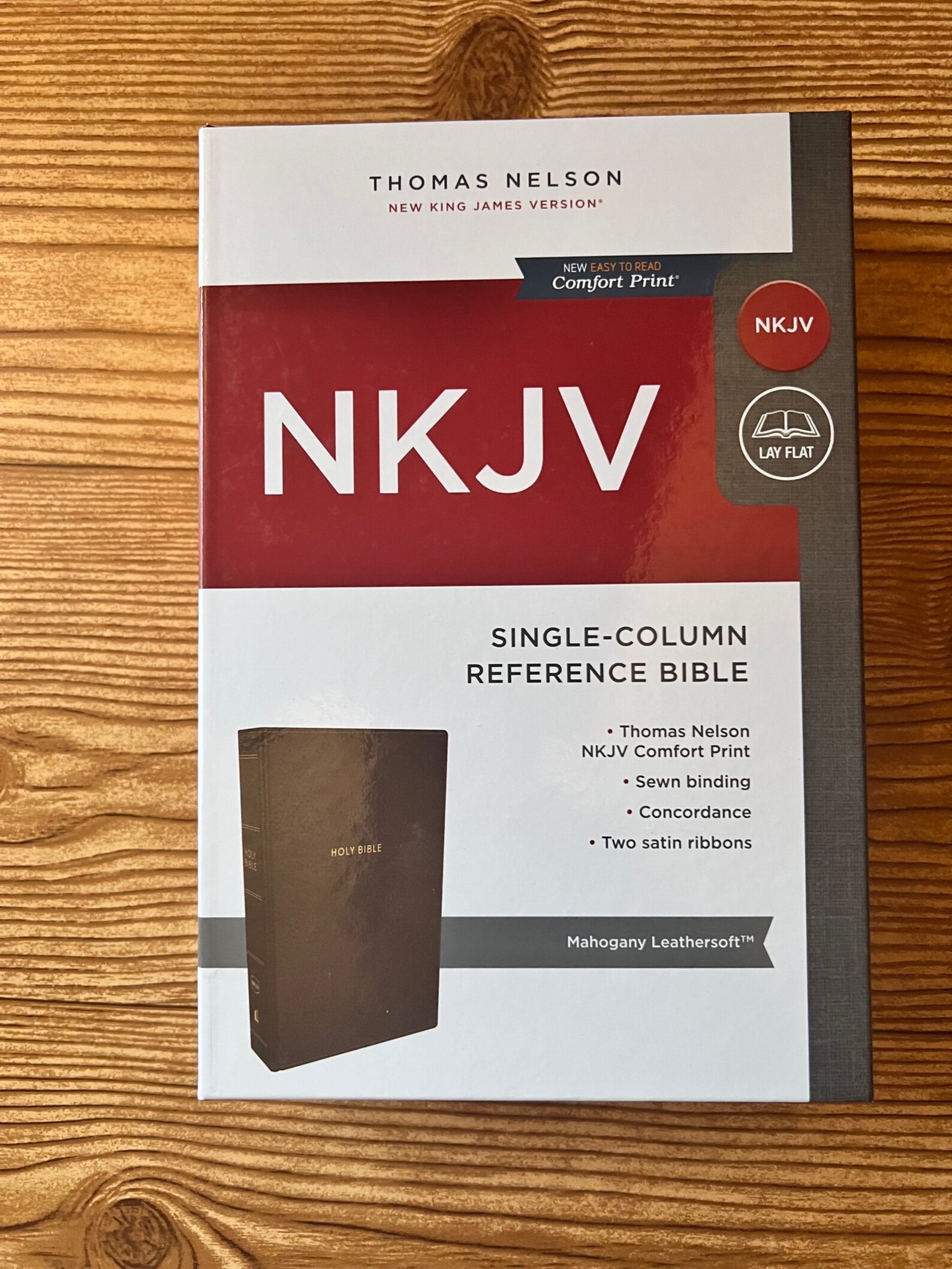 Personalized NKJV Comfort Print Single Column Reference Bible Imitation ...