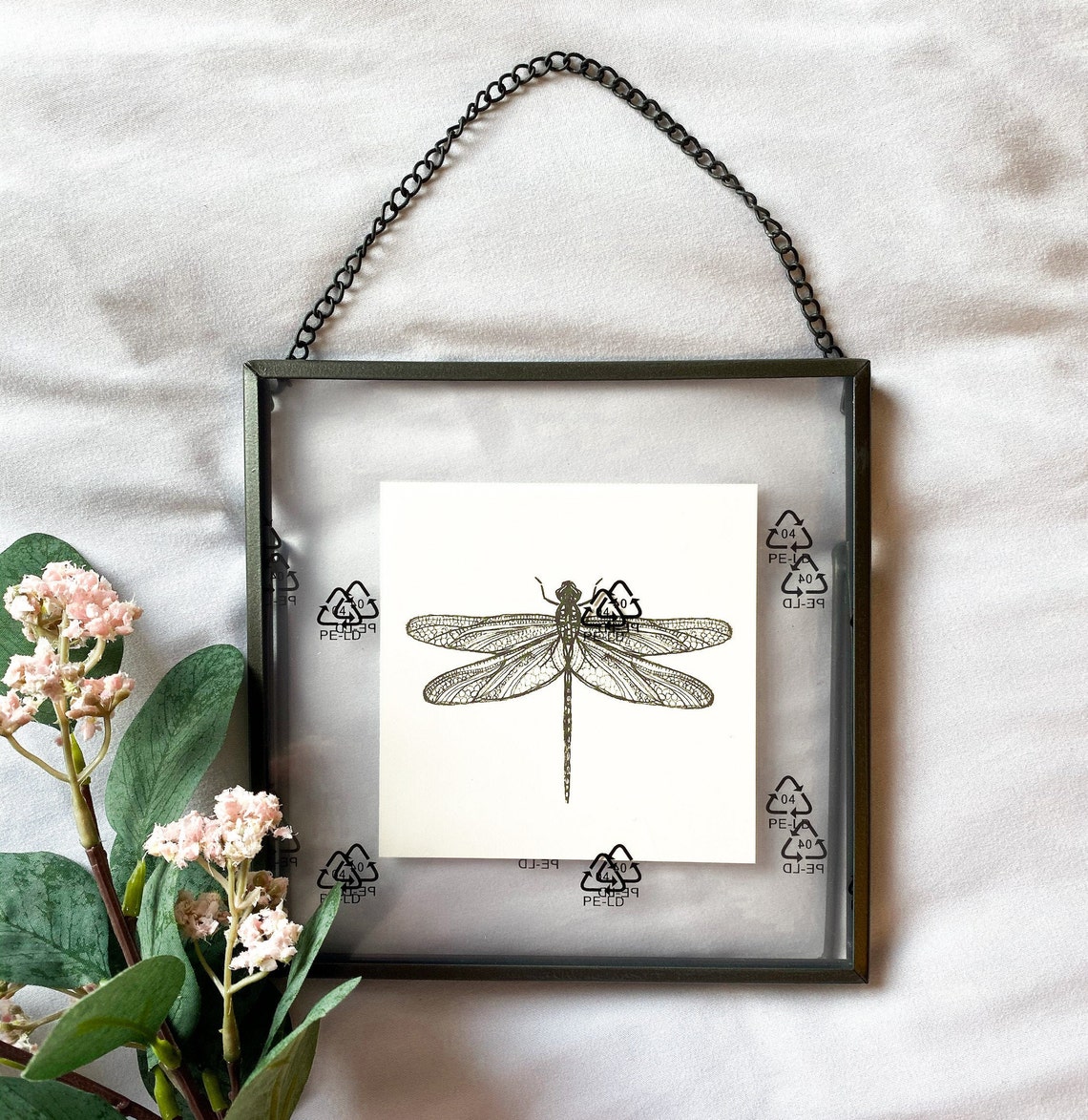 Custom Note/ Bible Verse Pressed Flower Glass Frame | Birthday Gift ...