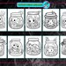 Ocean Animals in Jars Coloring Pages | Cute Kawaii Sea Creatures ...