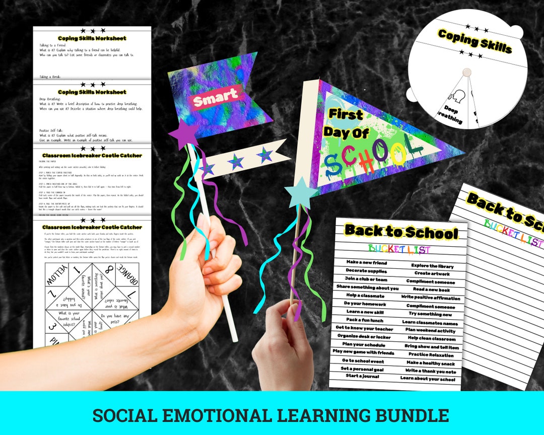 Back to School Social Emotional Learning Bundle, Spinner Wheel Craft ...