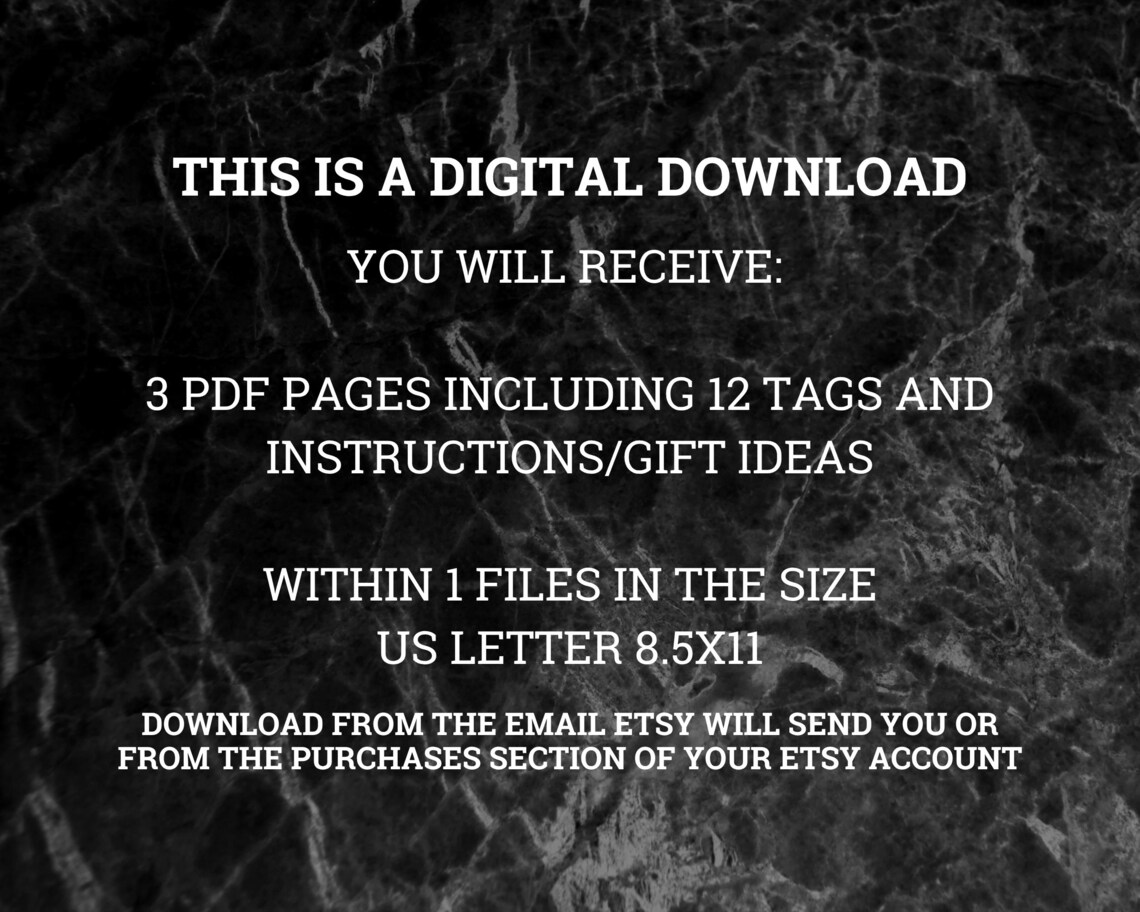 12 Days of Christmas Couples Gift Tags Printable | Romantic Countdown ...