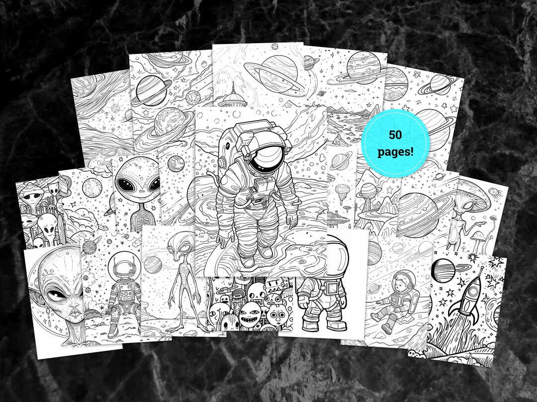 Outer Space Coloring Pages, Fantasy Coloring Pages, Weird Coloring ...