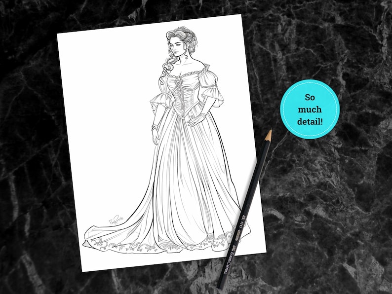 Regency Era Coloring Pages for Adults | Historical Fashion Coloring ...