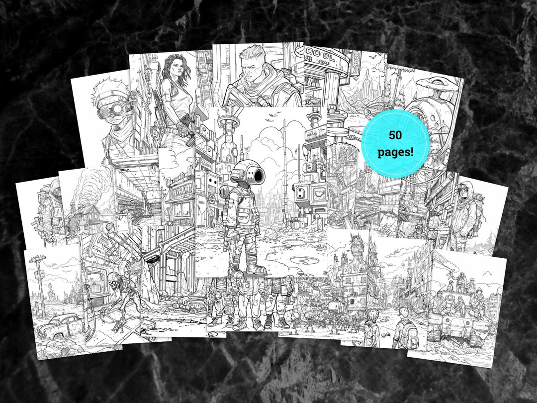 Apocalypse Coloring Pages, Instant Download for Adult Coloring Fun ...