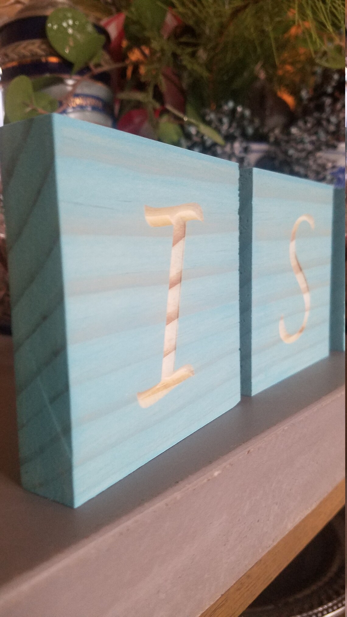 Custom made charred engraved wooden letter blocks. | Etsy