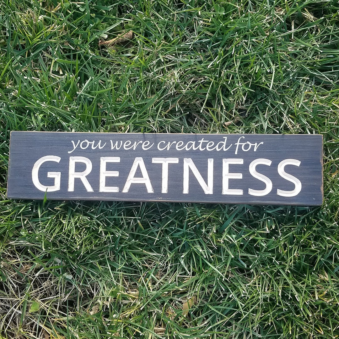 Custom Made, Charred, Engraved Wooden Sign. You Were Created for ...