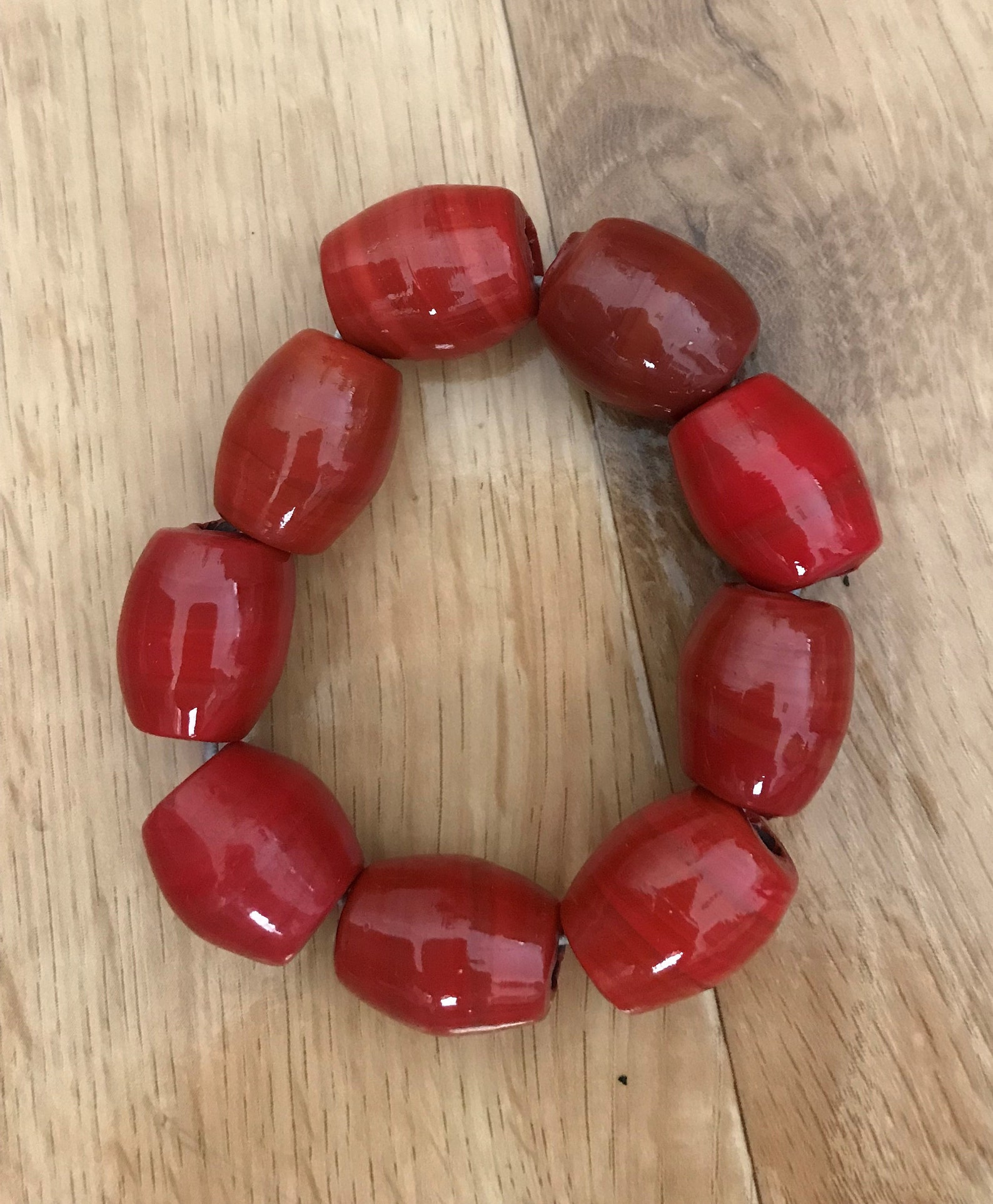 Nigerian Coral or Red Color Beads Sets. Unisex Neck and Wrist - Etsy
