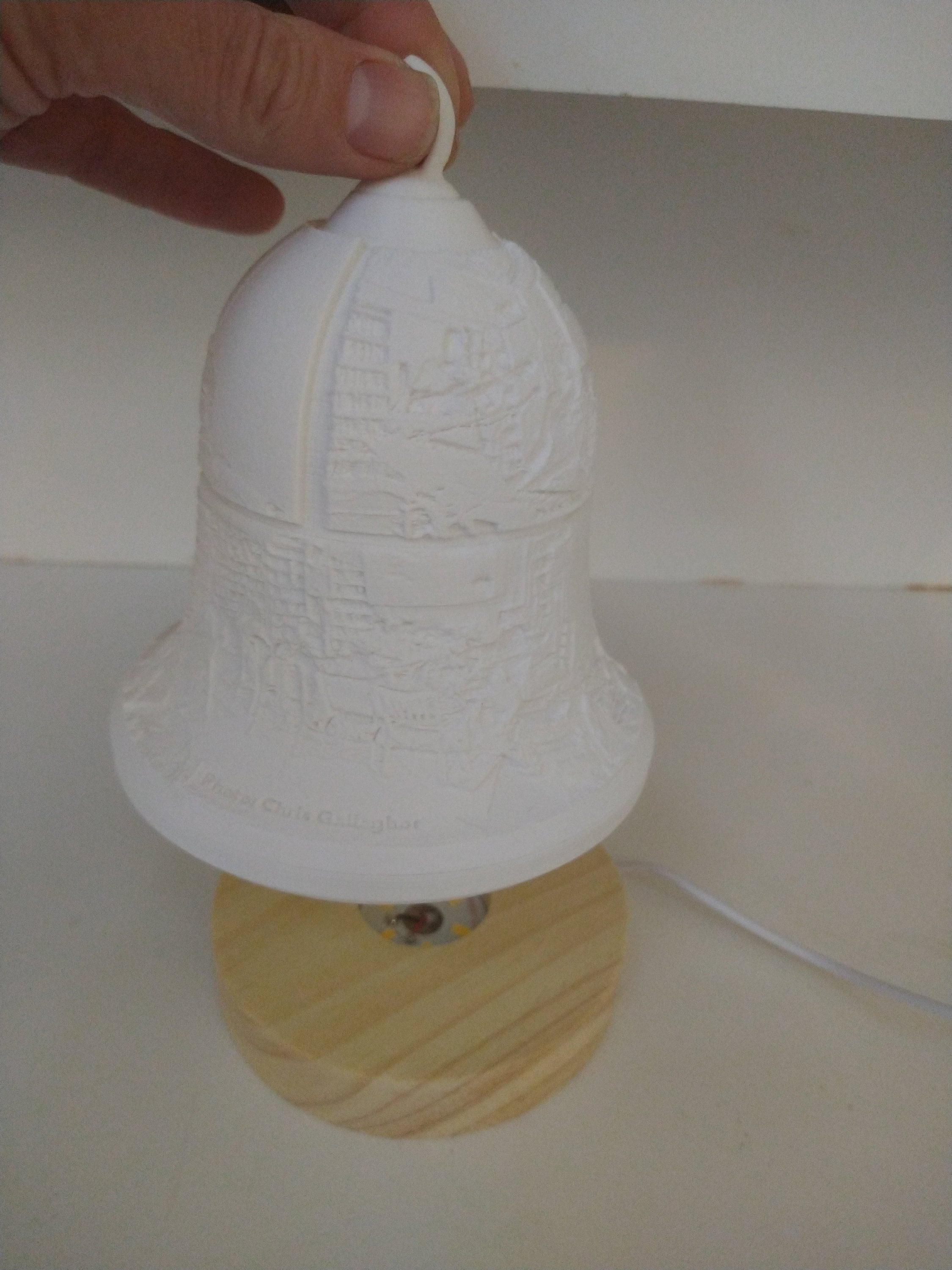 Personalized Lighted Bell Showpiece/ornament - Etsy