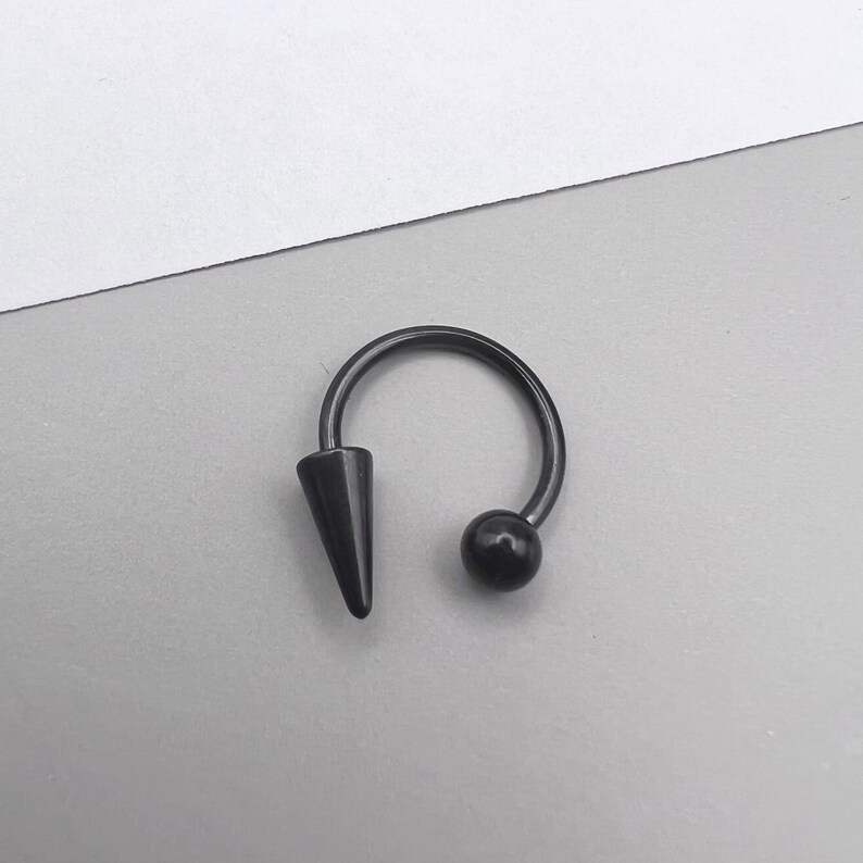 Spike Lippy Loop Labret Ring Horseshoe Snake Bites Lip - Etsy UK