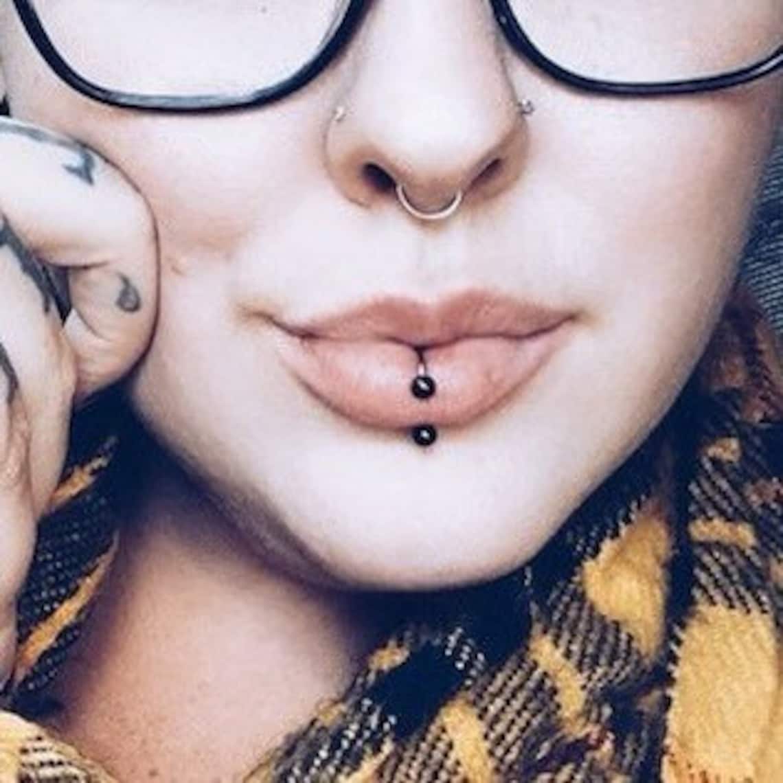 Lippy Loop Labret Ring Hufeisen Medusa Lip Hugger Bar Ball | Etsy