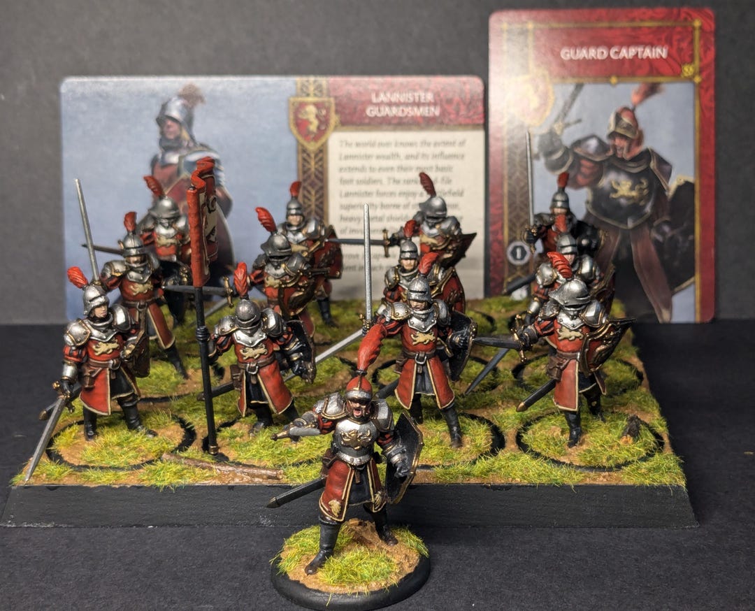 Lannister Guardsmen + Captain Attachment + Cards ASOIAF | Game of ...