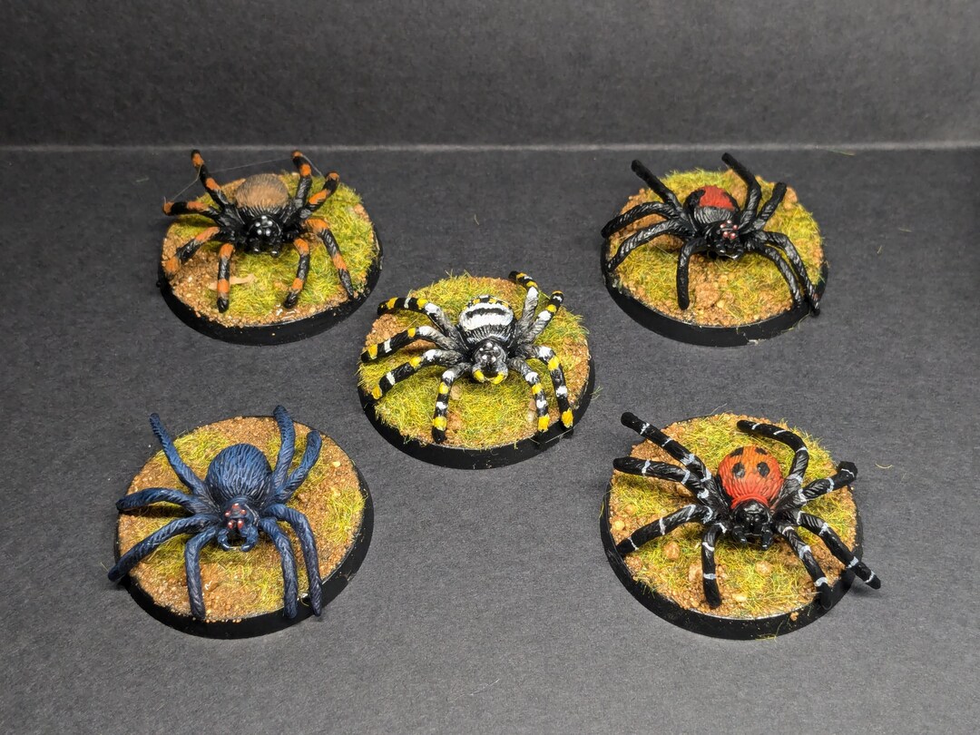 32mm Painted Giant Spider Miniatures for Tabletop Rpgs | D&D ...