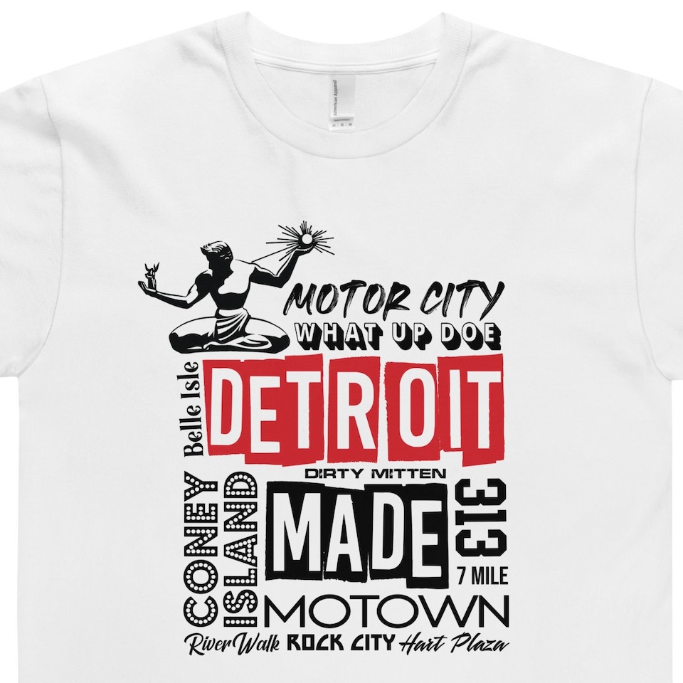 Detroit Made Collage Words Unisex T-Shirt sold by Diego Lopez | SKU ...