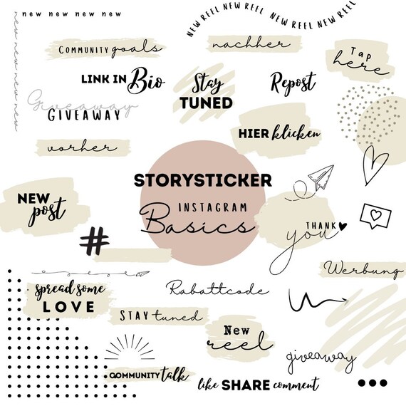 80 STORY STICKERS in a Package: Instagram Basics Get More - Etsy