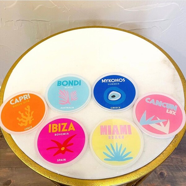 Acrylic Coasters - Etsy