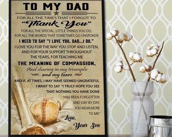 Dad Son Baseball | Etsy