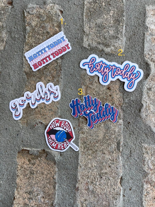 Ole Miss Sticker Hotty Toddy Gameday Sticker - Etsy