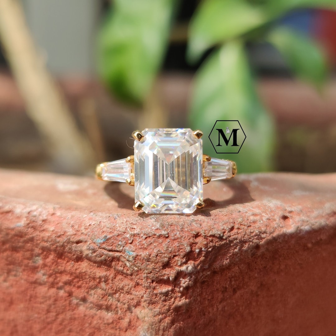 Ring Mit Baguette Stein