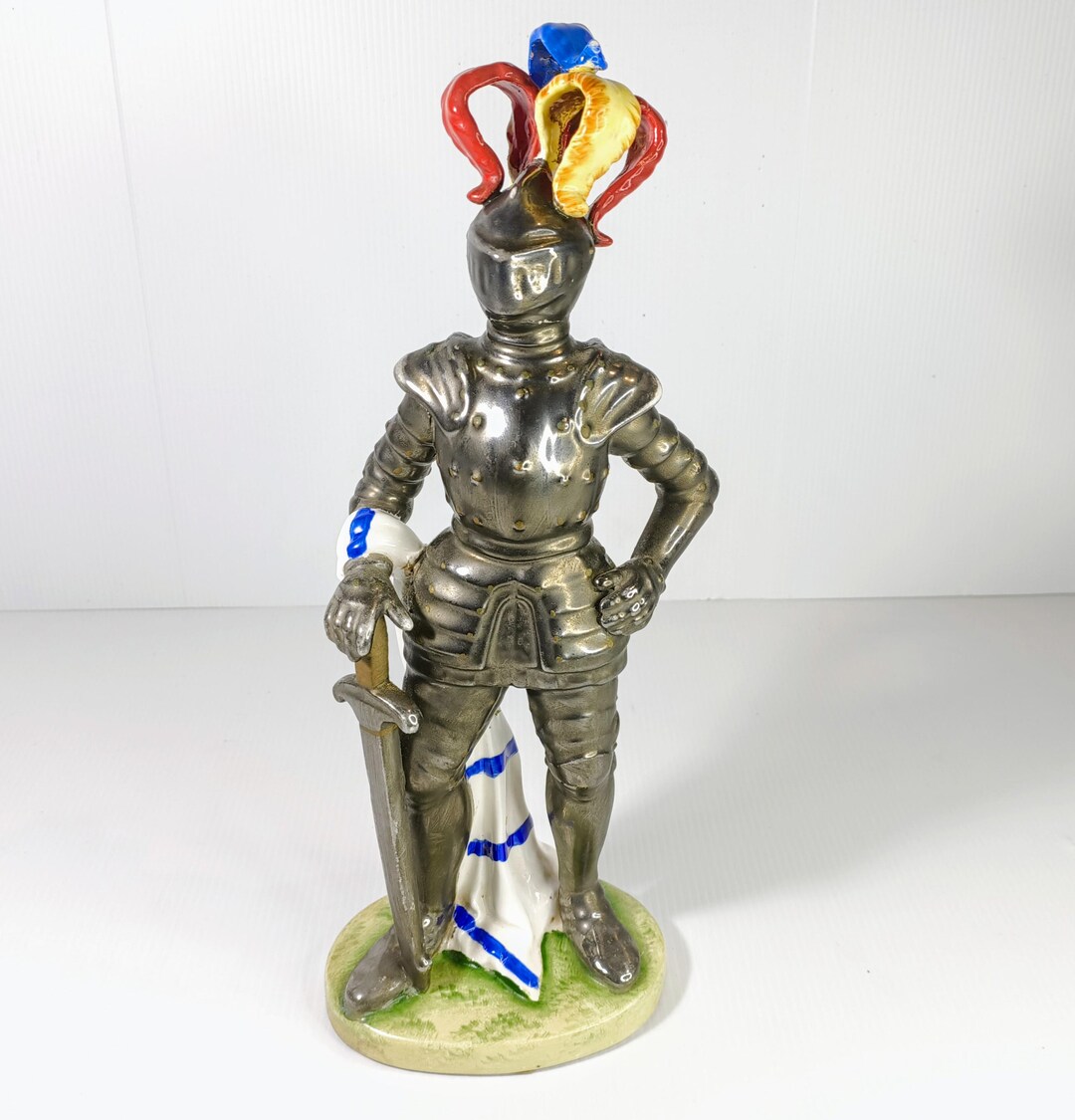 Vintage Andrea Sadek Medieval Knight Figurine | Pewter Porcelain ...