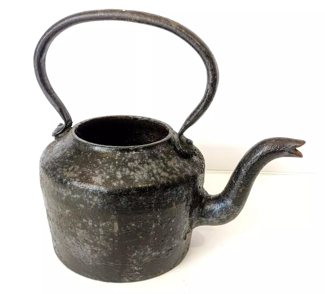 1800s Australian Colonial Cast Iron Kettle Rare Primitive Farmhouse ...