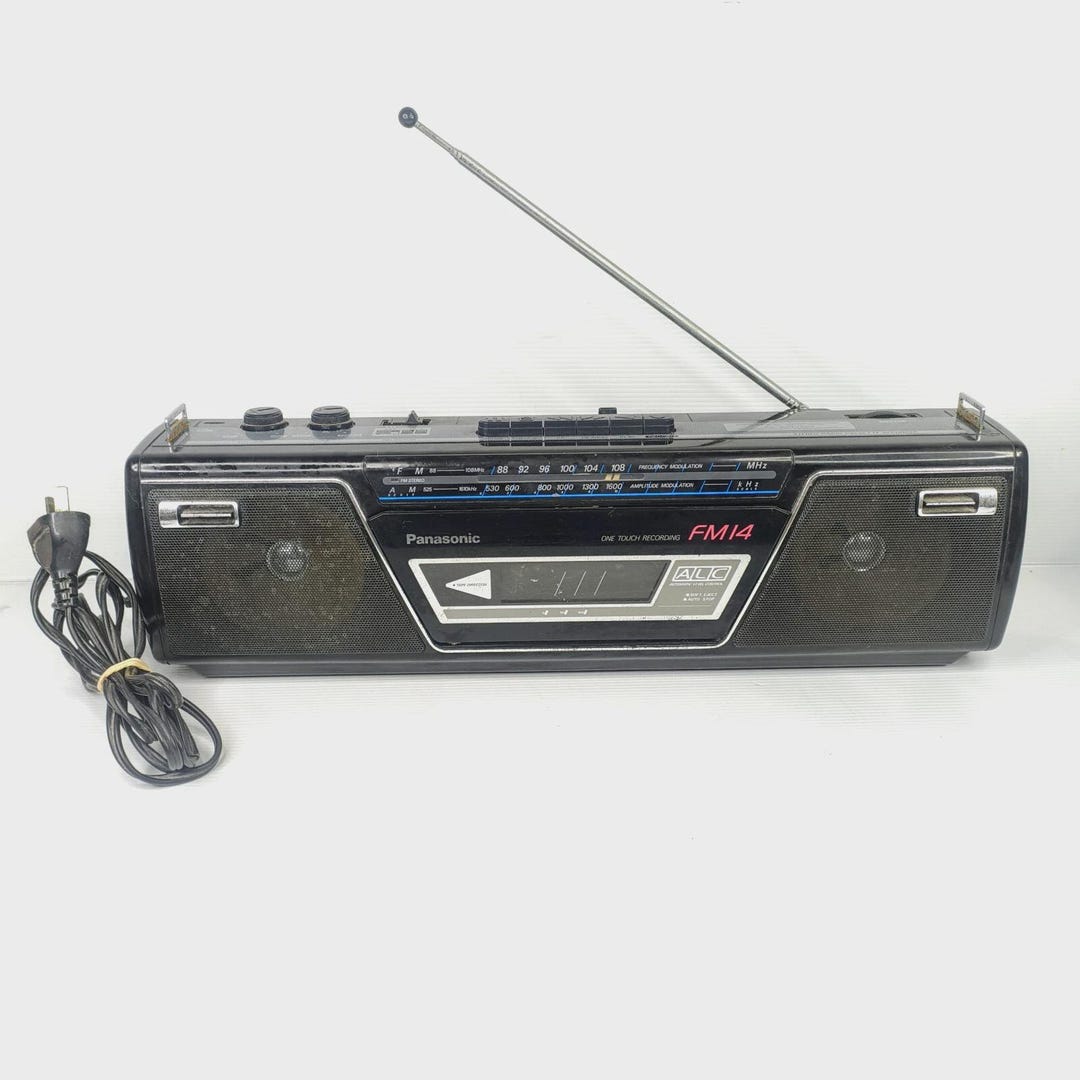 Vintage 1980s Panasonic RX-FM14 Boombox Stereo Radio Cassette Player ...