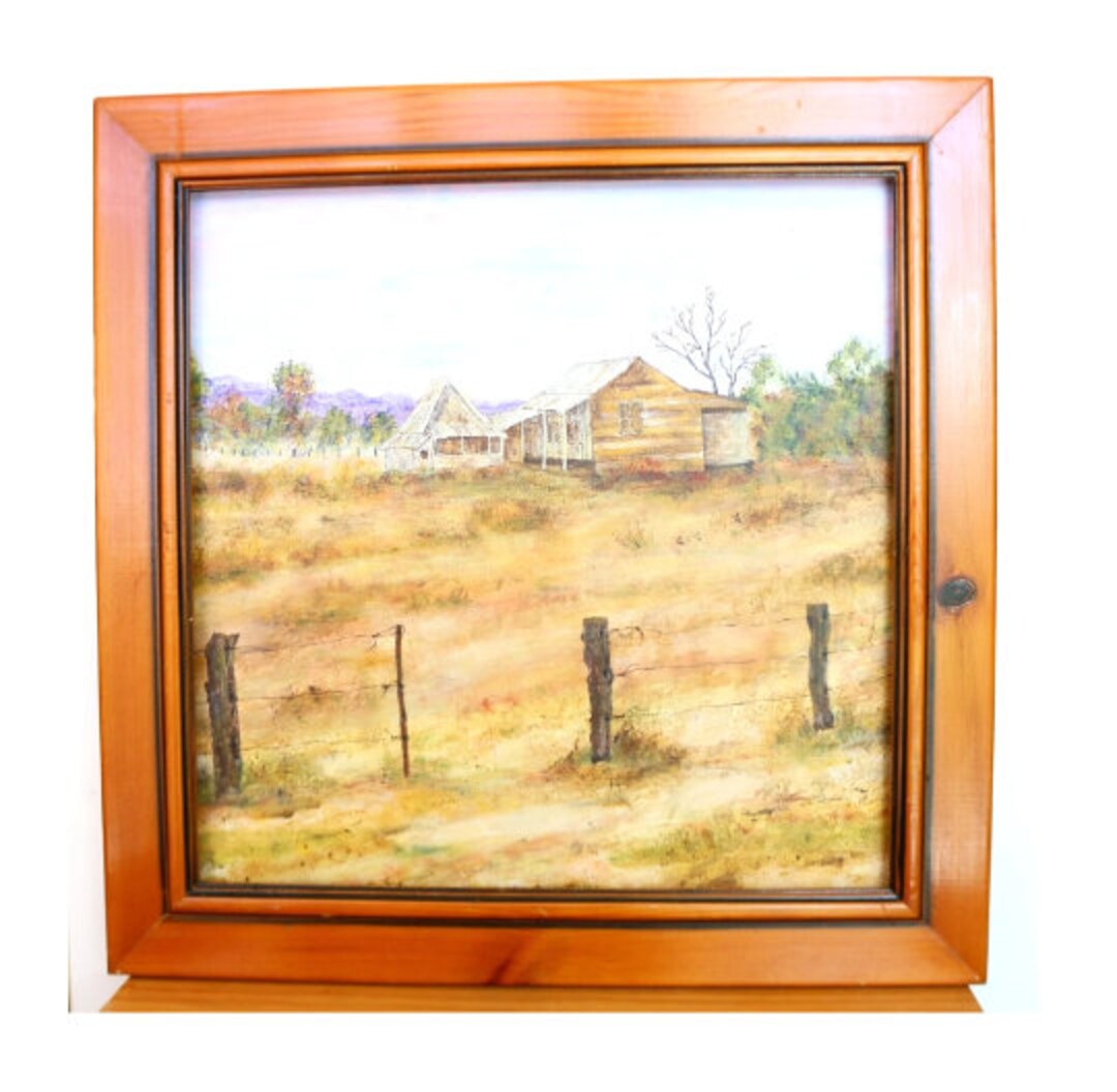 Original Australian Oil Painting 'back of Moree' Vintage Landscape ...