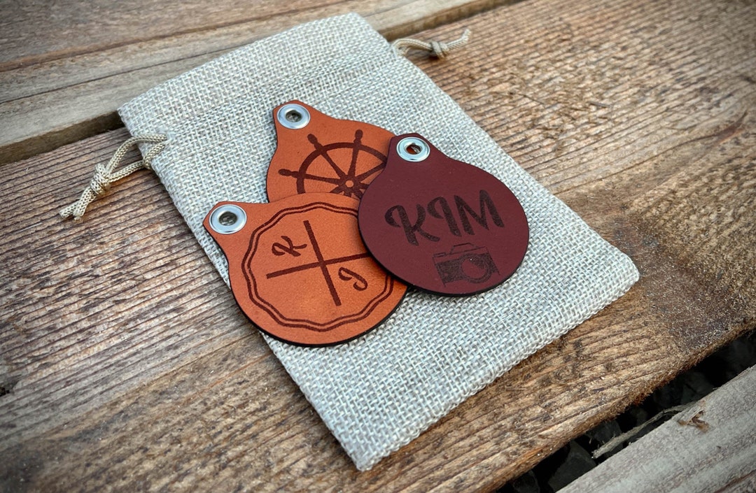 Custom Leather Circle Key Tag Airbnb Host Key Fob Hotel Keychain - Etsy