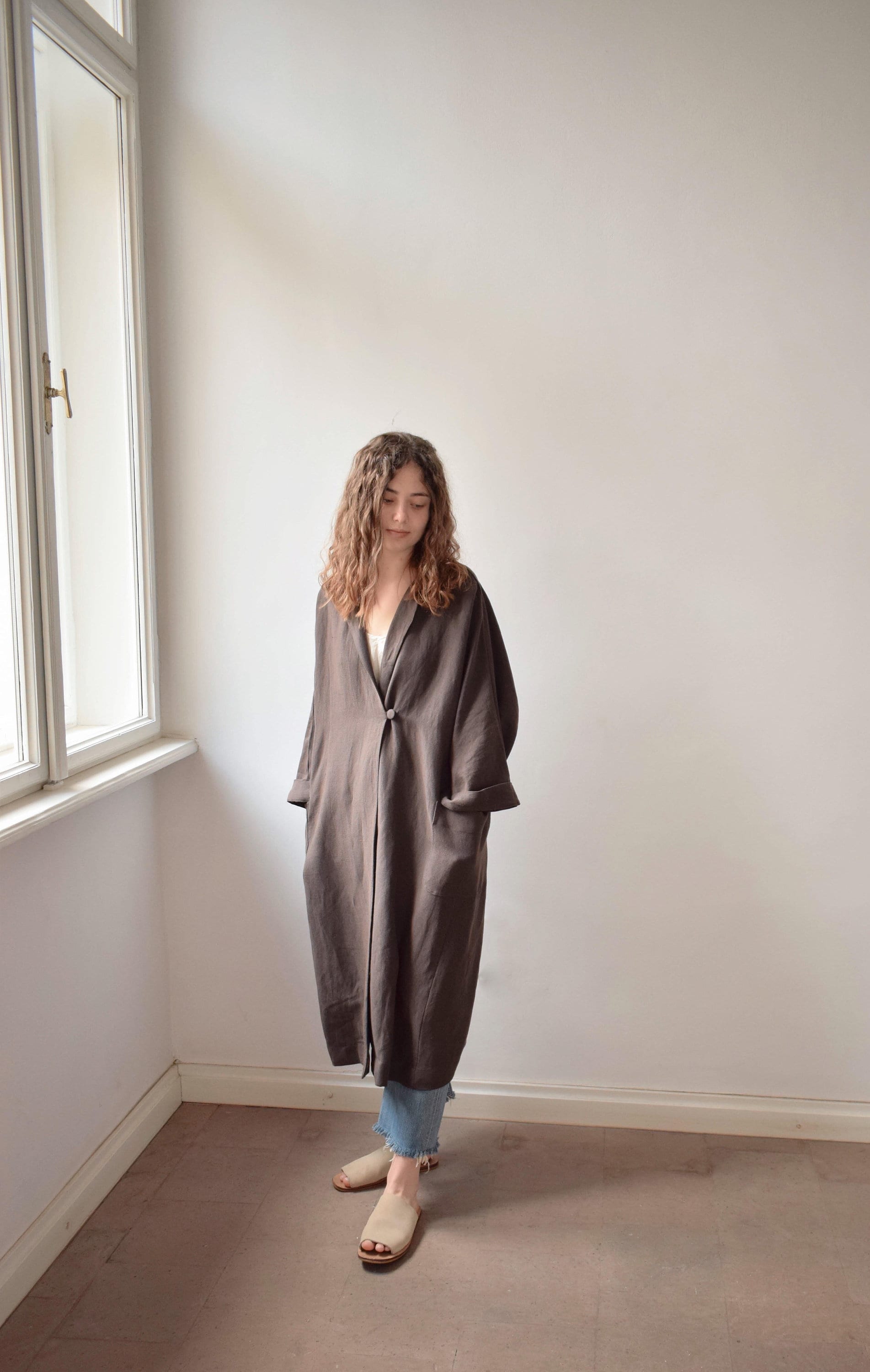 URSULA Linen Duster Coat - Etsy