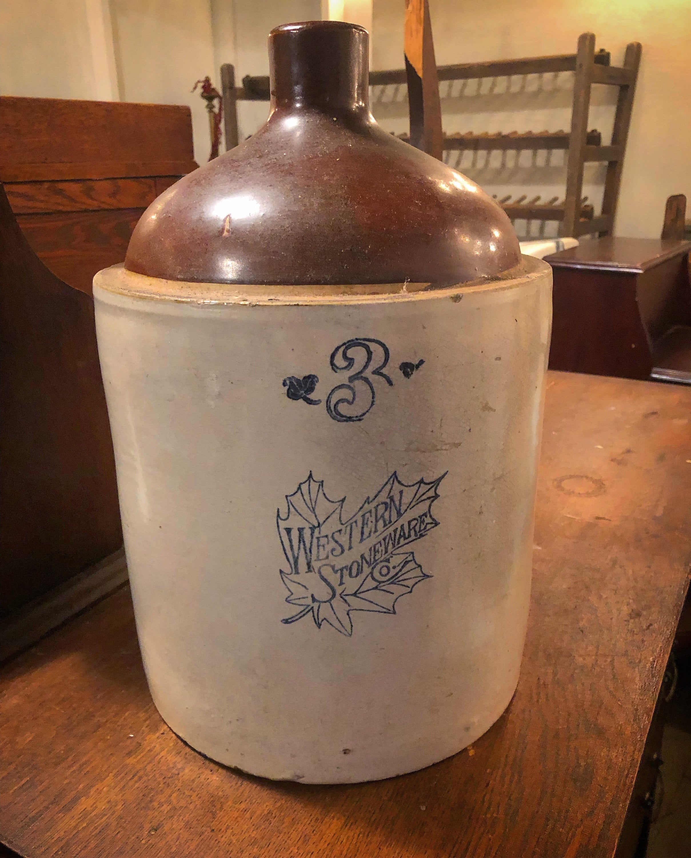 Antique Western Stoneware 3 Gallon Jug Crock | Etsy Antique Western Stoneware 3 Gallon Jug Crock | Etsy