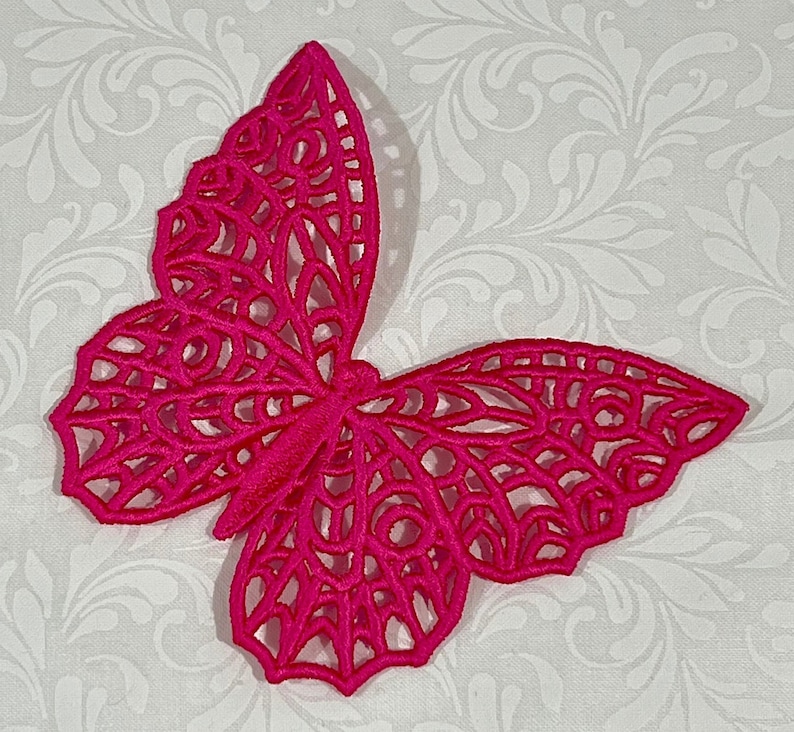 Embroidered Pink Butterfly - Etsy