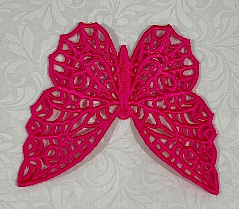 Embroidered Pink Butterfly - Etsy