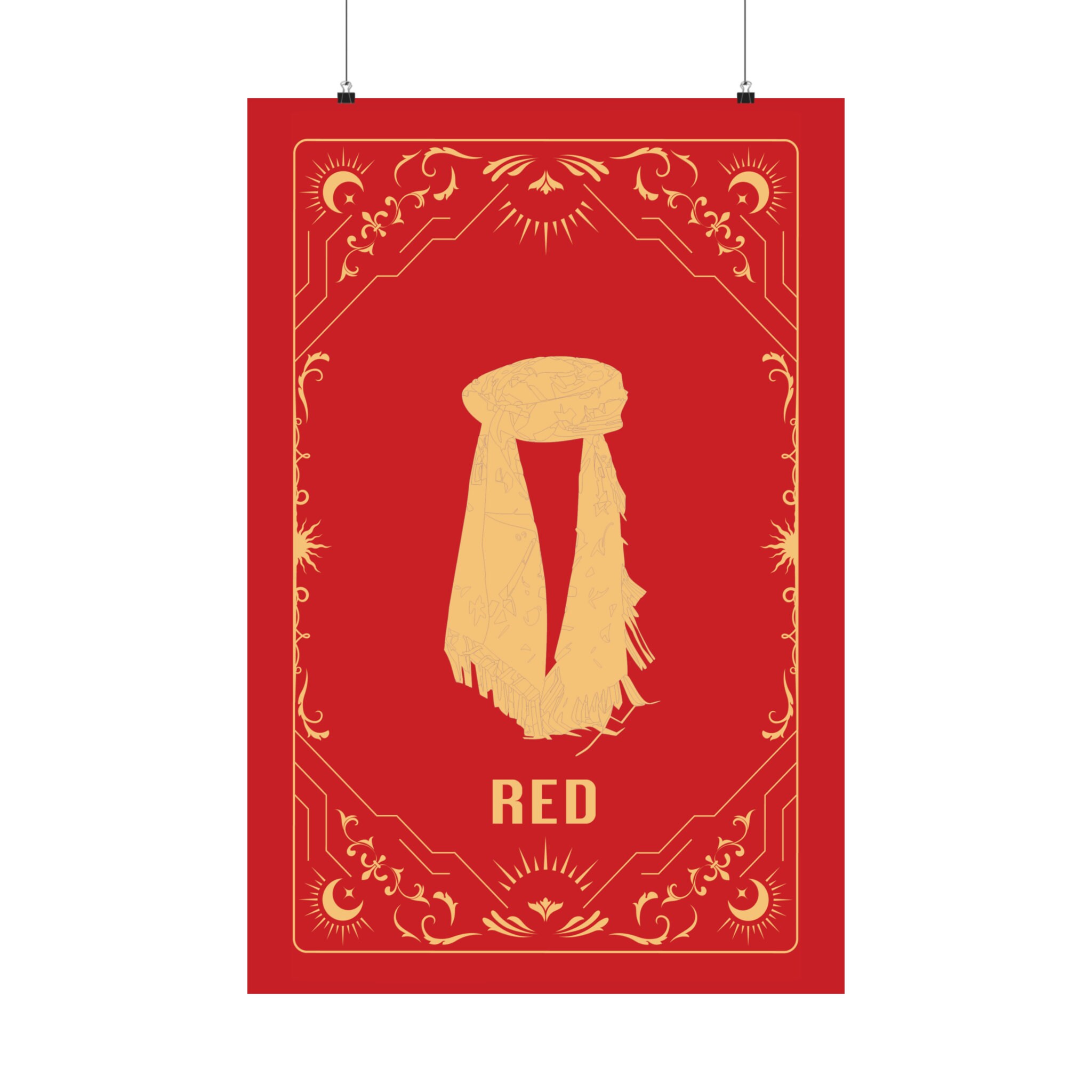 RED Tarot Card Poster - Etsy
