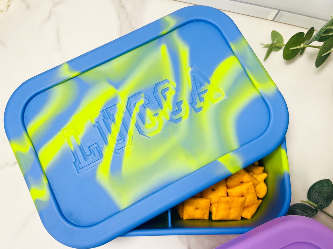 Personalized Silicone Lunch Box, Custom Lunch Box, Engraved Bento Box ...